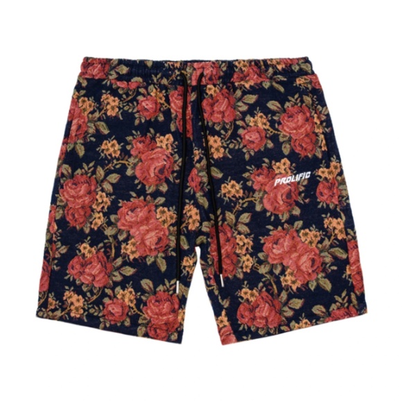Prolific | Shorts | Woven Floral Shorts Red | Poshmark